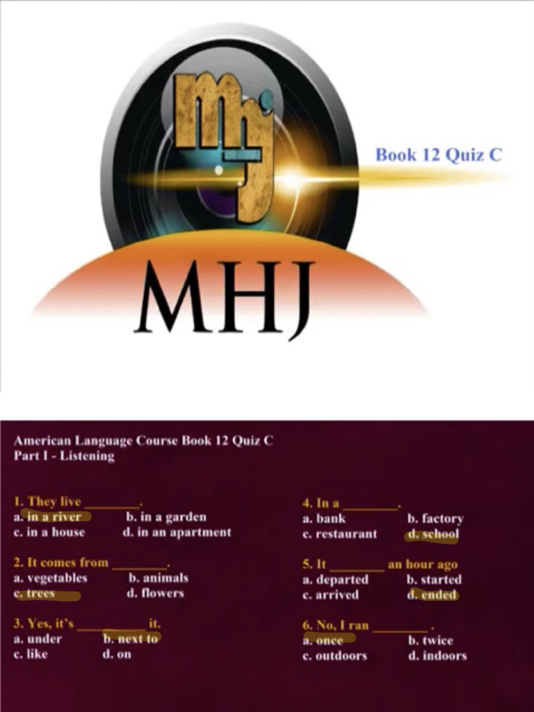 Book 12 Quiz C | PDF