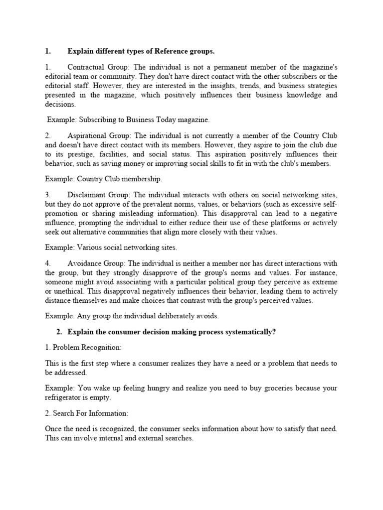 Types of Reference Groups Explained | PDF | Product (Business ...