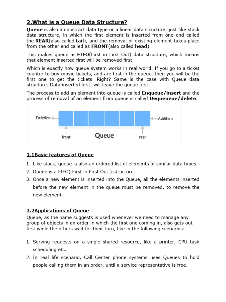 queue_ note | Download Free PDF | Queue (Abstract Data Type) | Computer Architecture