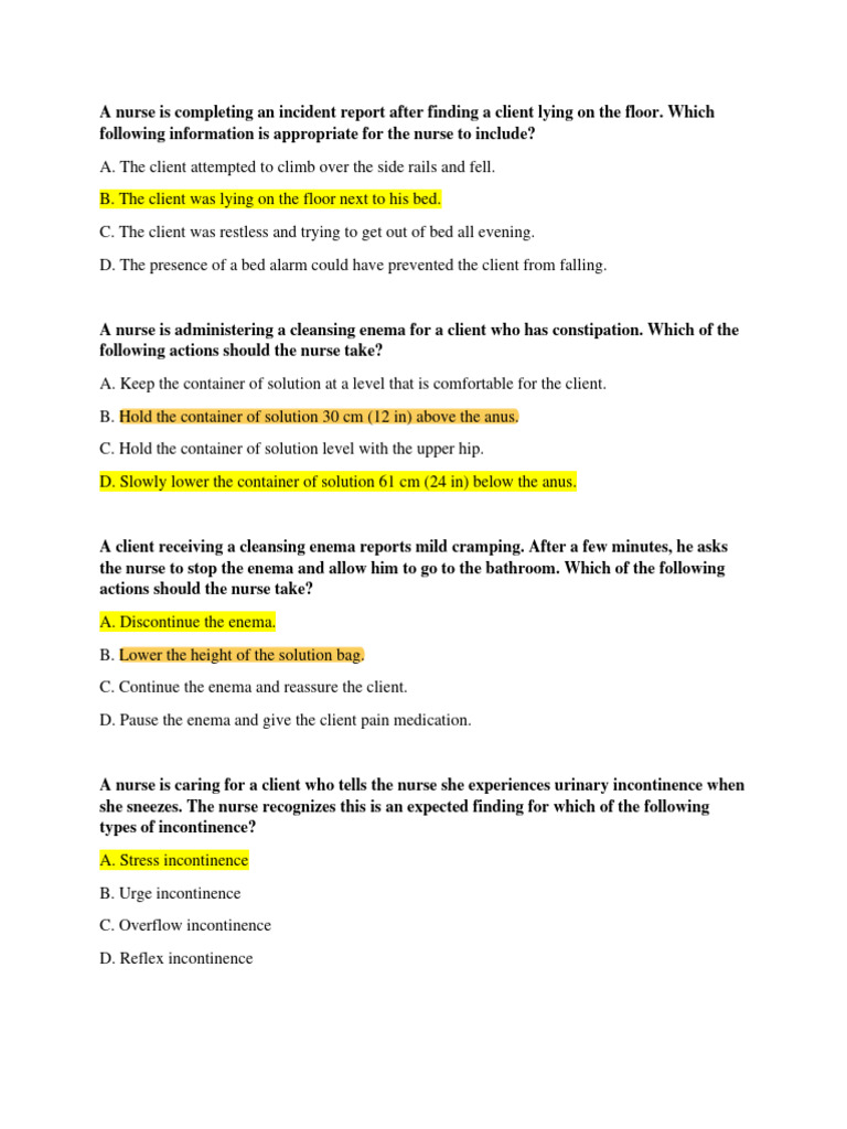 FUNDAMENTALS | Download Free PDF | Urinary Incontinence | Nursing