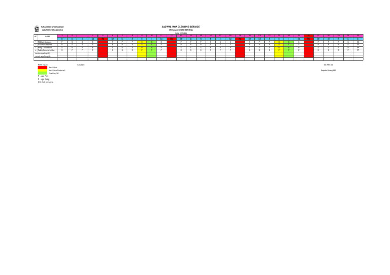 Jadwal Jaga Cs | PDF