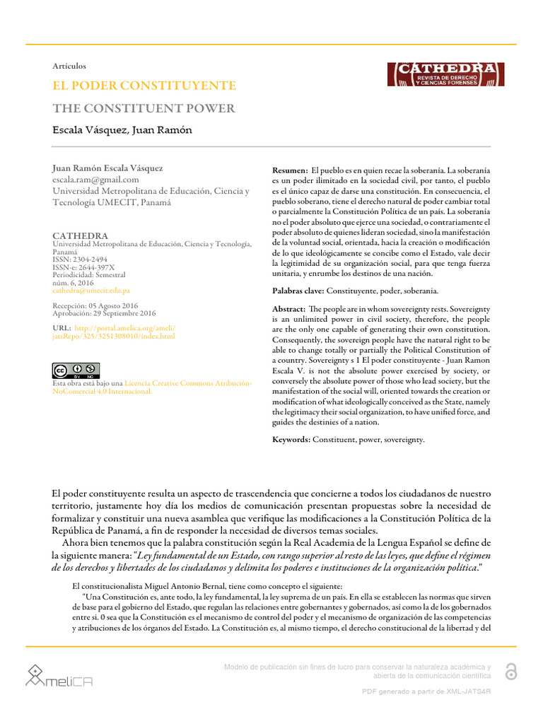 The Constituent Power: El Poder Constituyente | PDF | Constitución | Moralidad