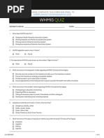 WHMIS Test Answers | PDF | Hazards | Dangerous Goods