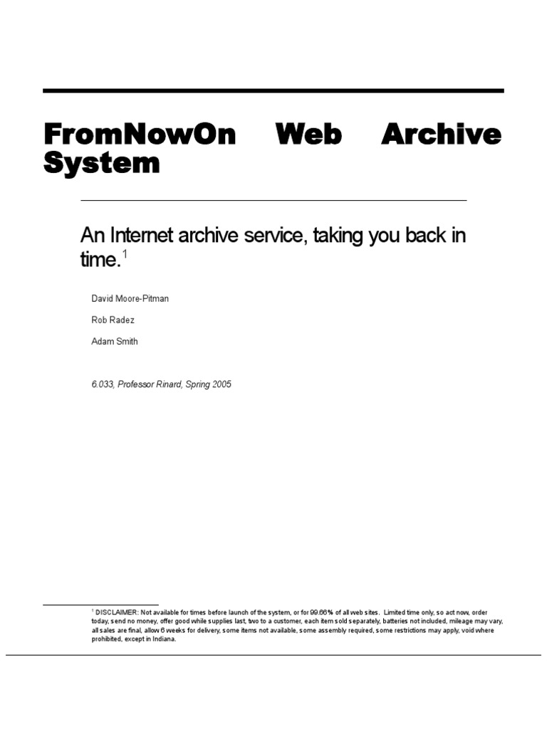 FromNowOn Web Archive System | PDF | Public Key Certificate | World ...
