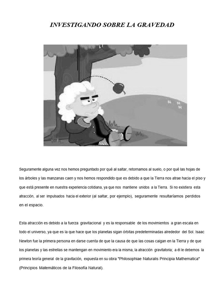 Ficha de Gravedad 2do | PDF | Gravedad | Fuerza