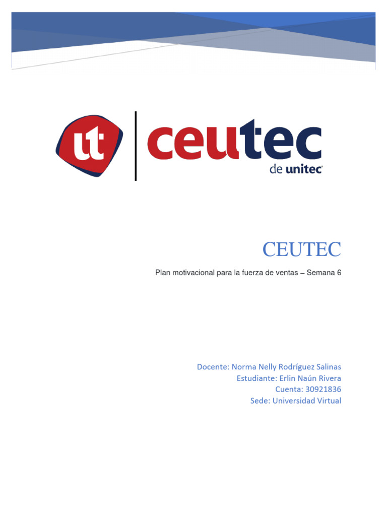 Erlin Rivera-Plan Motivacional para La Fuerza de Ventas - S6 | PDF ...