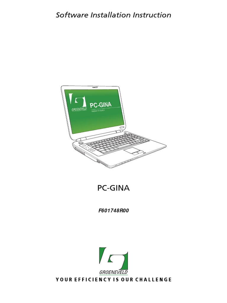 F601748R00 PC-GINA Software Installation Instruction (En) 131114 | PDF ...