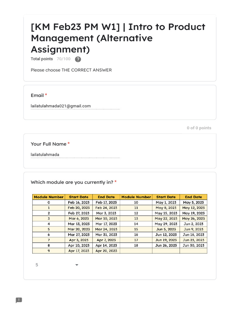 (KM Feb23 PM W1) - Intro To Product Management (Alternative Assignment ...