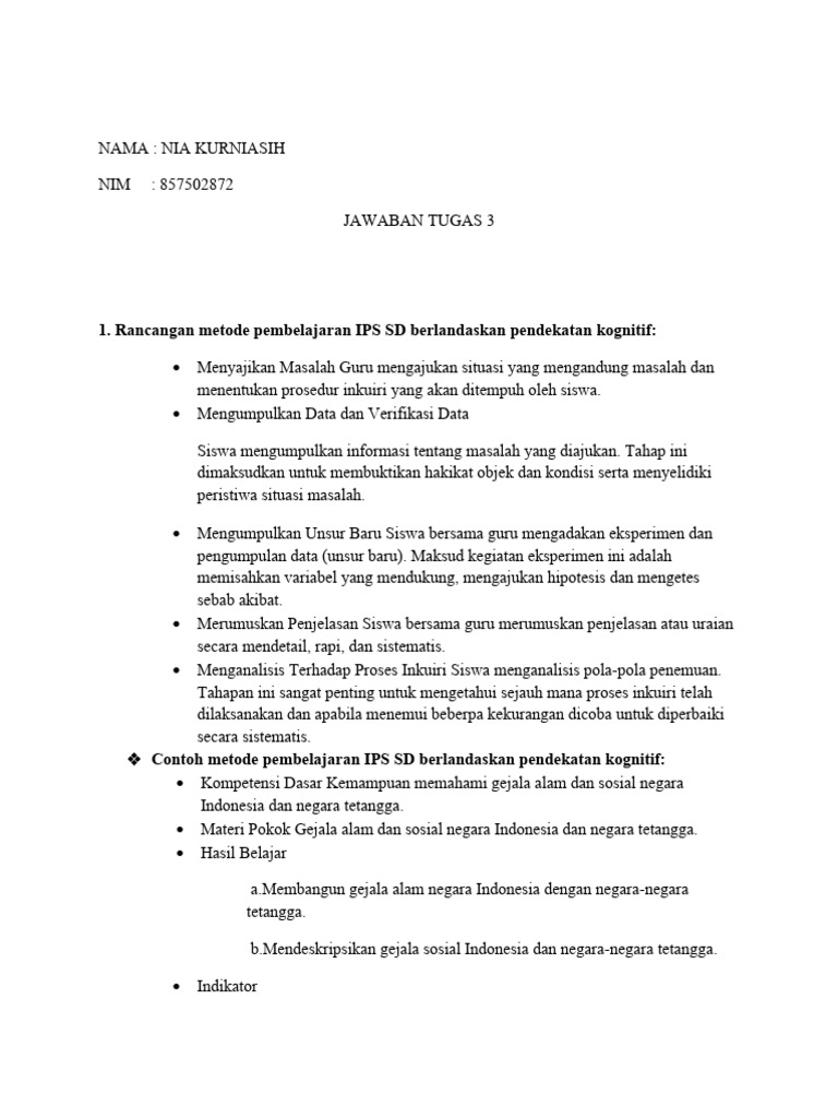 Tugas 3 Ips Nia 2024 | PDF