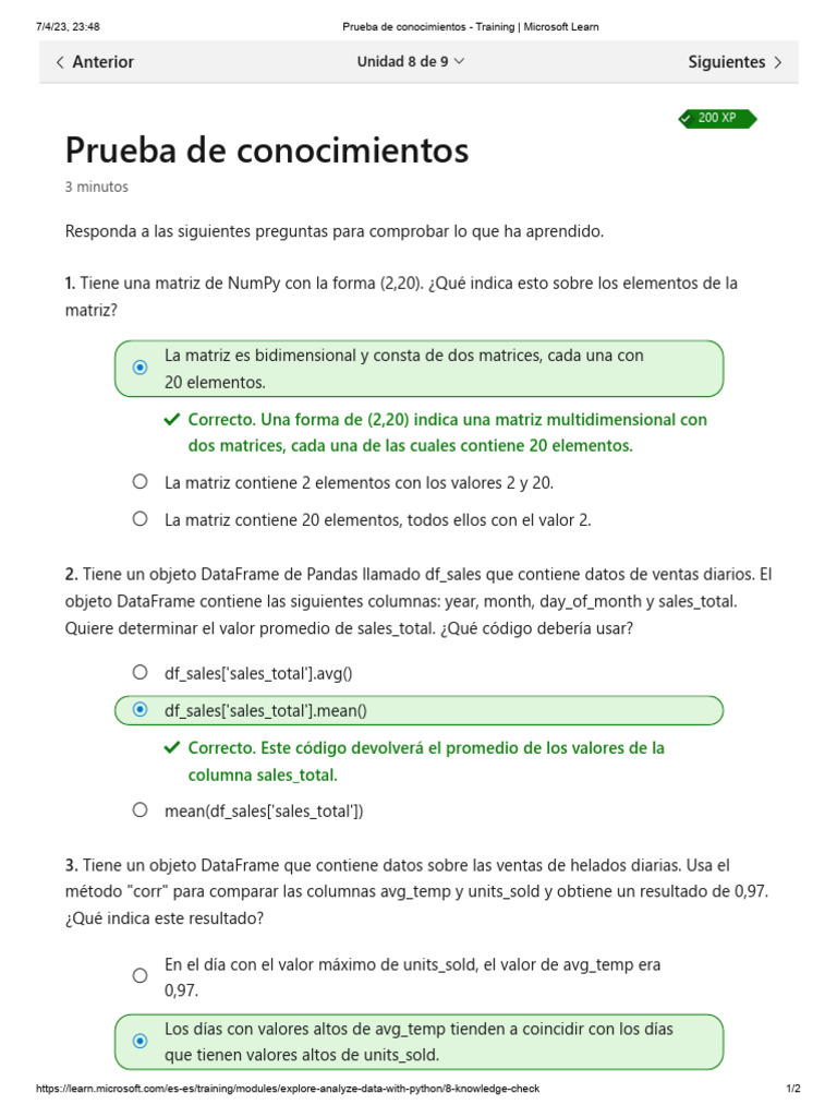 1 Exploración y Análisis de Datos Con Python | PDF | Matriz (Matemáticas)