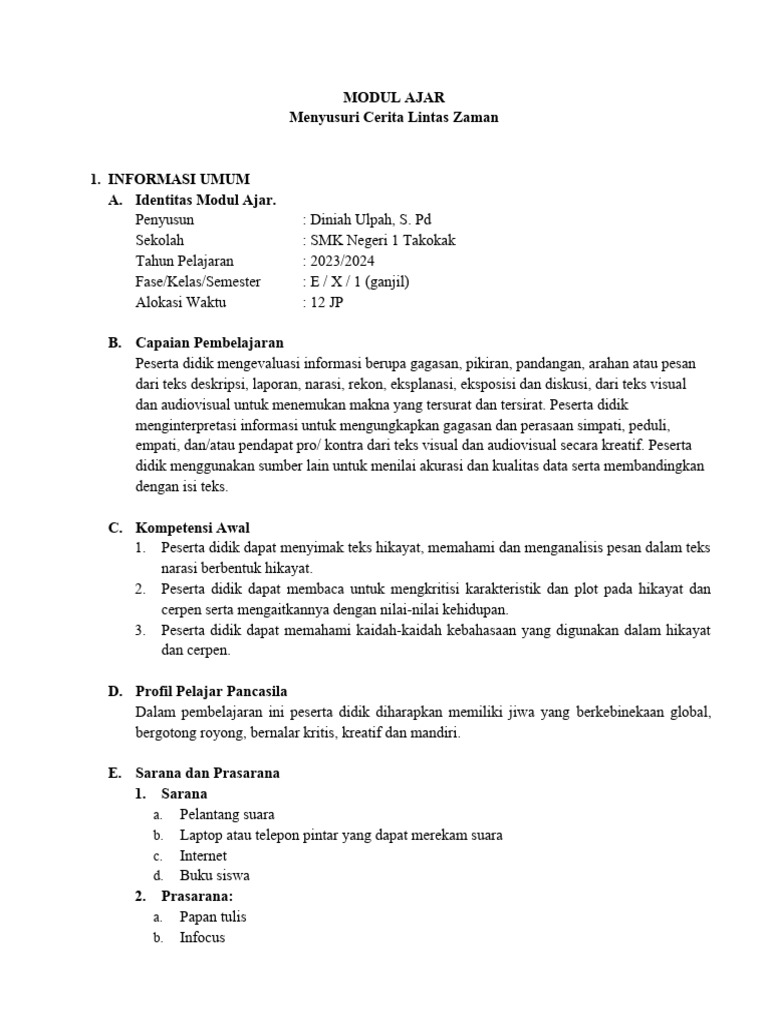 Modul Ajar | PDF | Karier & Perkembangan