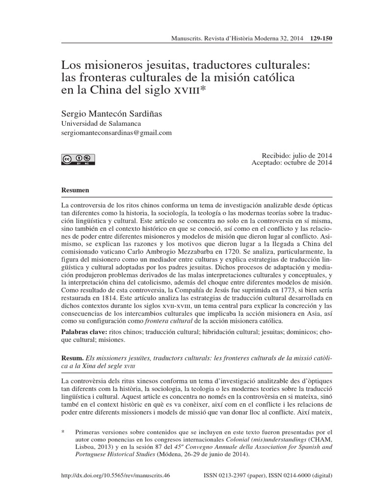 Mantecón Sardiñas Jesuitas | PDF | Iglesia Católica | Misionero