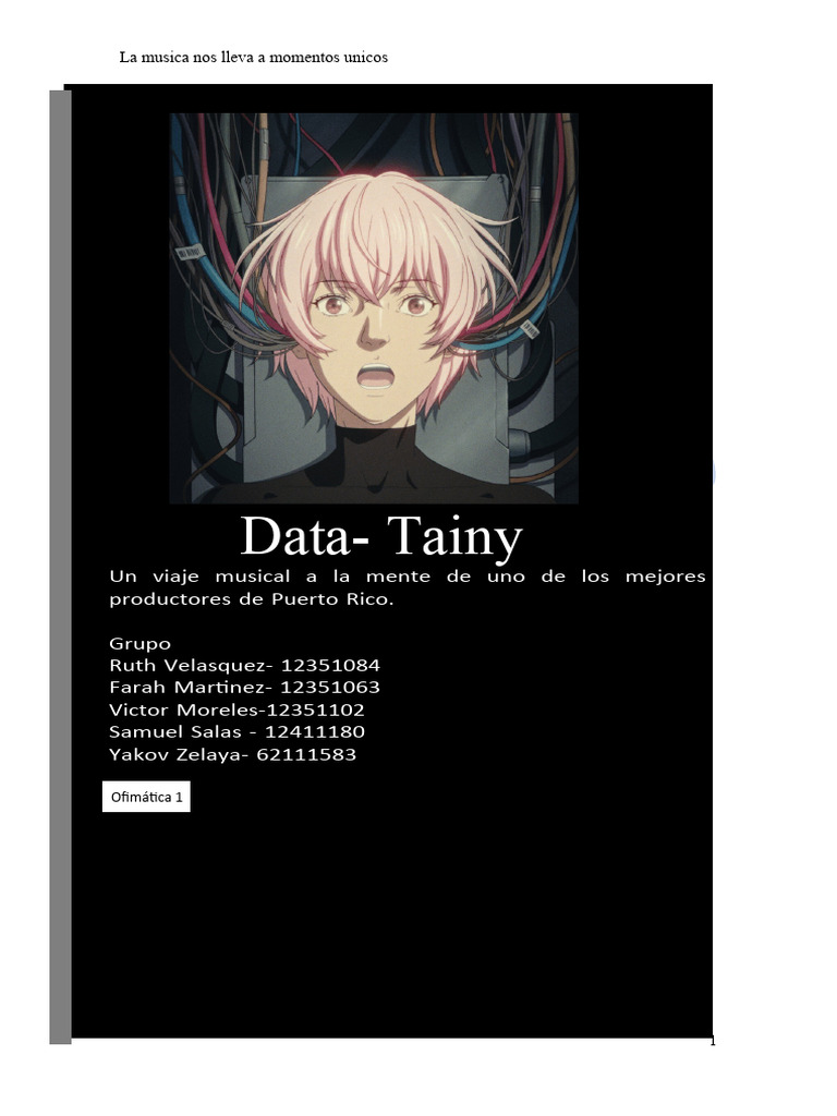 Data - Tainy Informe de Word de Ofimatica Copia Final | PDF