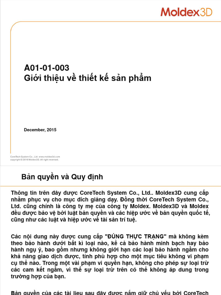 A01!01!003 Introduction To Part Design - VN | PDF