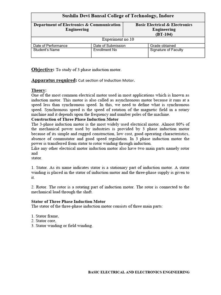 Beee-Exp 10 F | PDF | Electric Motor | Manufactured Goods