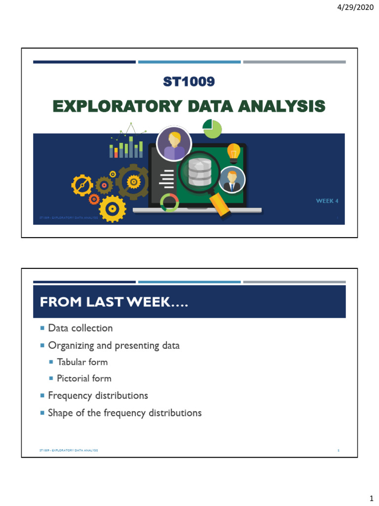 ST1009 Week4 Handout | PDF | Mean | Median