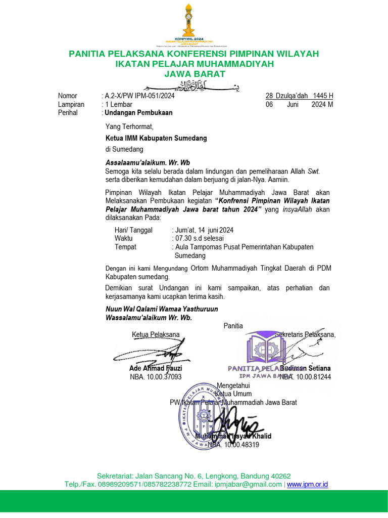 Undangan Konferensi IPM 2024 | PDF