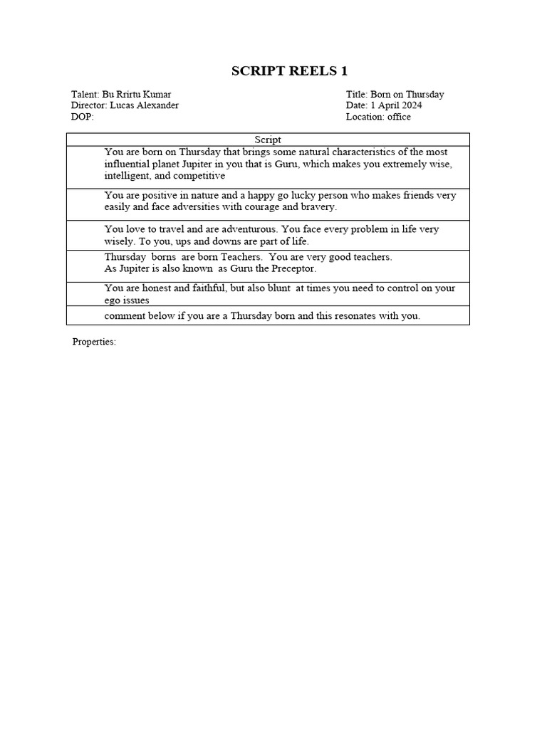 Script Content | PDF