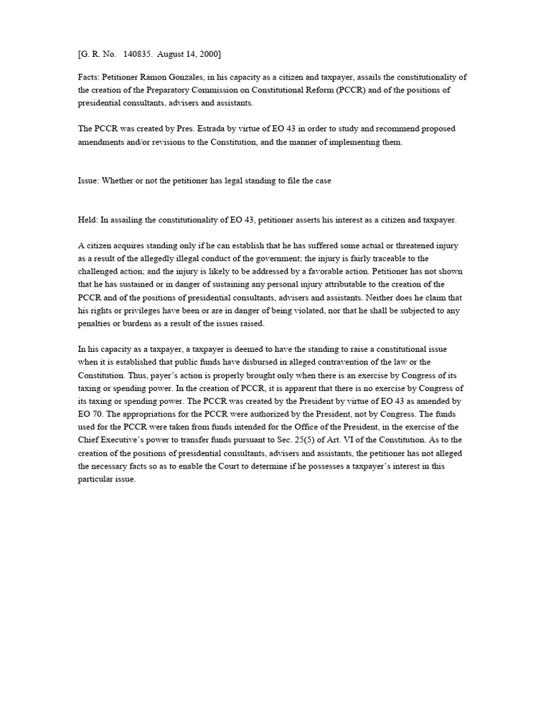 Gonzales vs. Narvasa | PDF