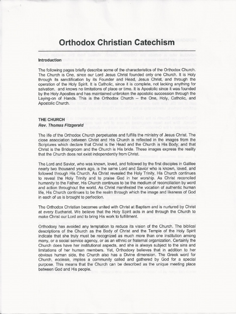 Orthodox Christian Catechism | PDF