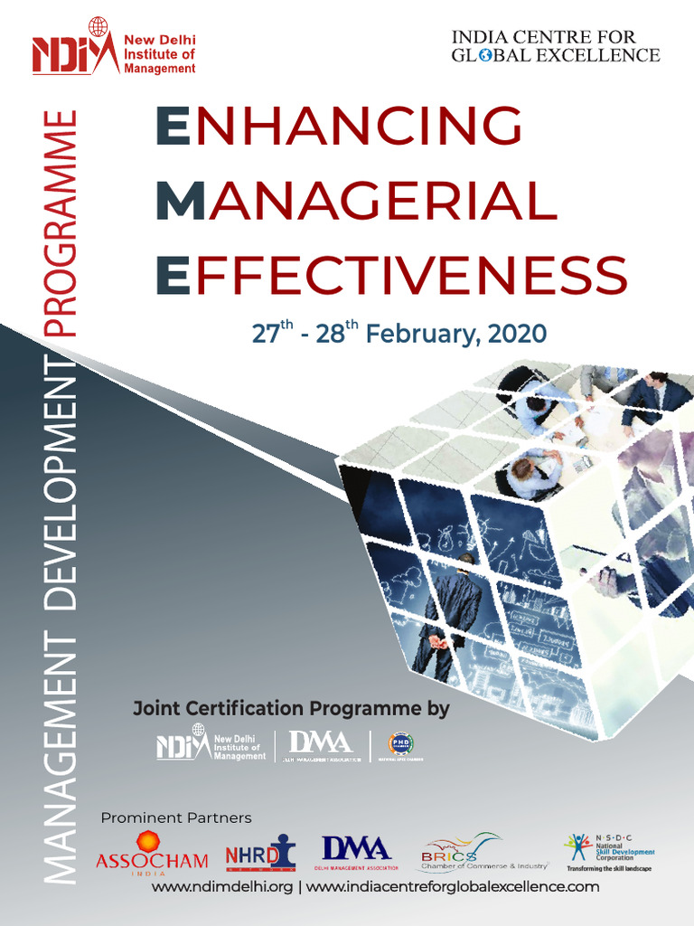 Brochure MDP On Enhancing Managerial Effectiveness | PDF | Leadership ...