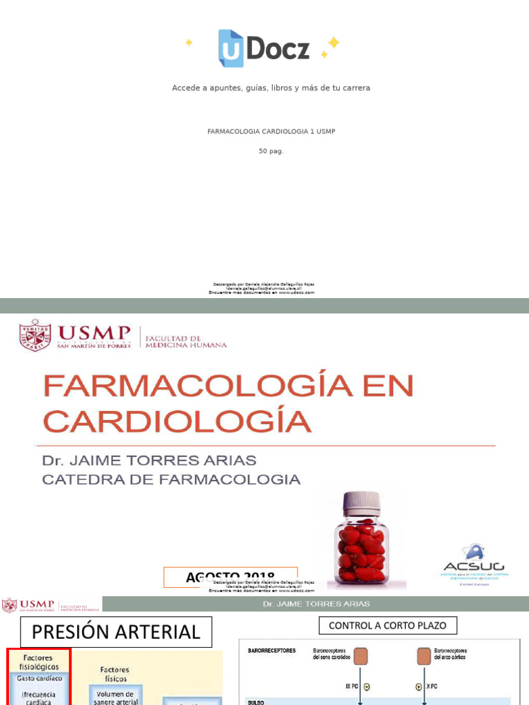 Farmacologia Cardiol 52863 Downloadable 1234159 | PDF | Hipertensión ...