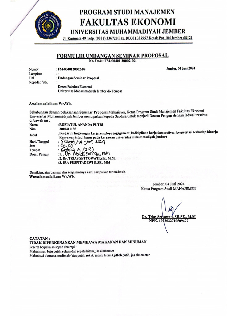 Undangan Sempro | PDF