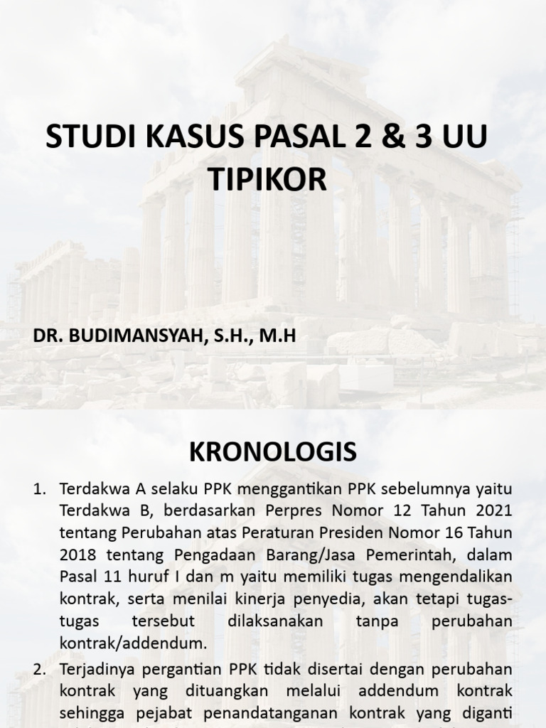 Contoh Dan Kasus 1 Pasal 2 & 3 | PDF