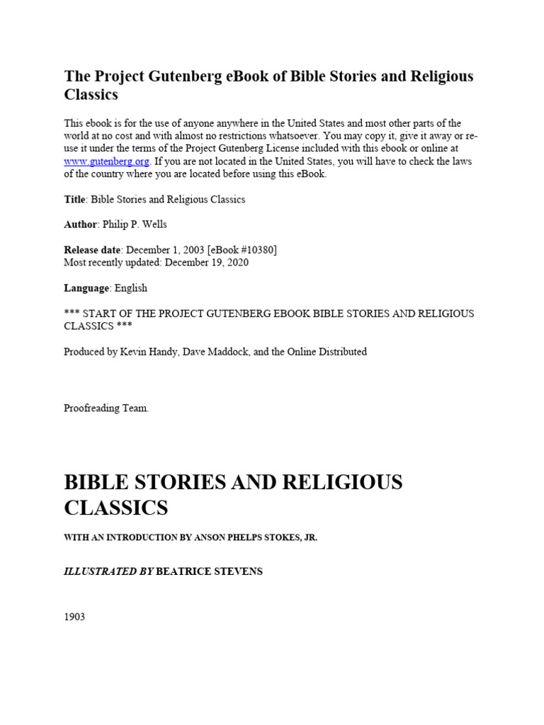 Bible Stories and Religious Classics | PDF | Ham (Son Of Noah) | Abraham