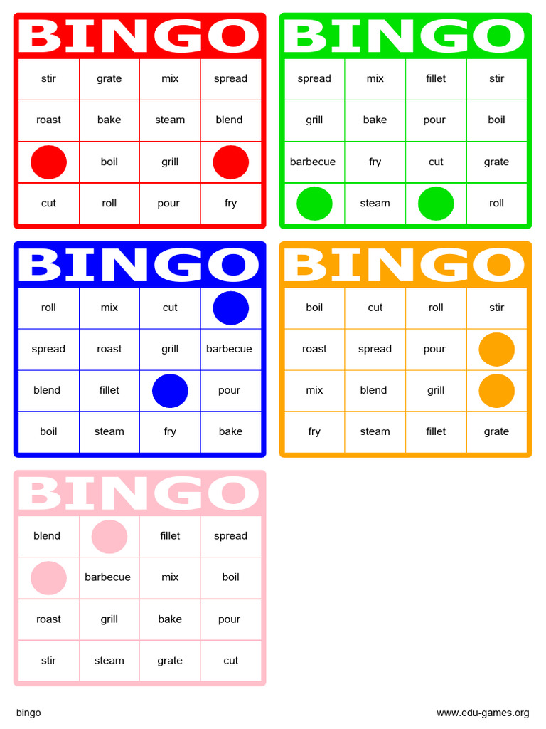 Bingo Sheets Examples | PDF