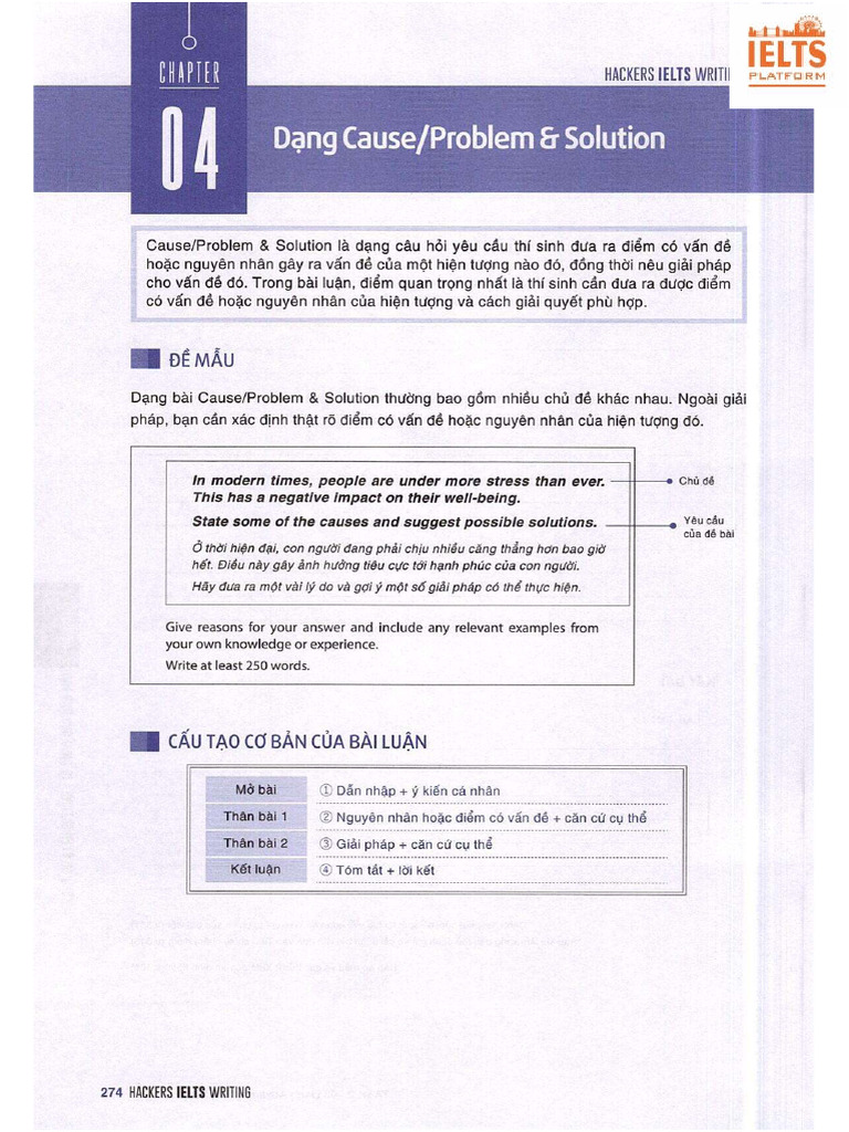 Cause and Solutions Writing Part 2 | PDF