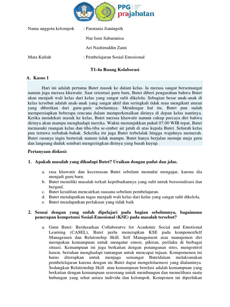 T1-4a Ruang Kolaborasi - Kelompok 1 | PDF