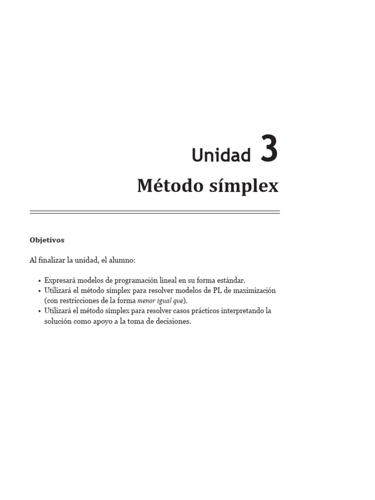 Metodo Simplex Teoria y Ejerciciospdf | PDF | Programación lineal ...