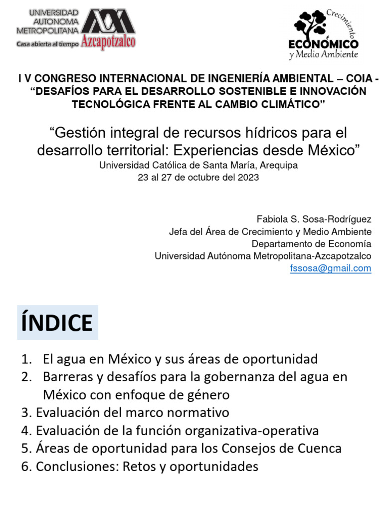 Fabiola Sosa | PDF | Agua | Planificación