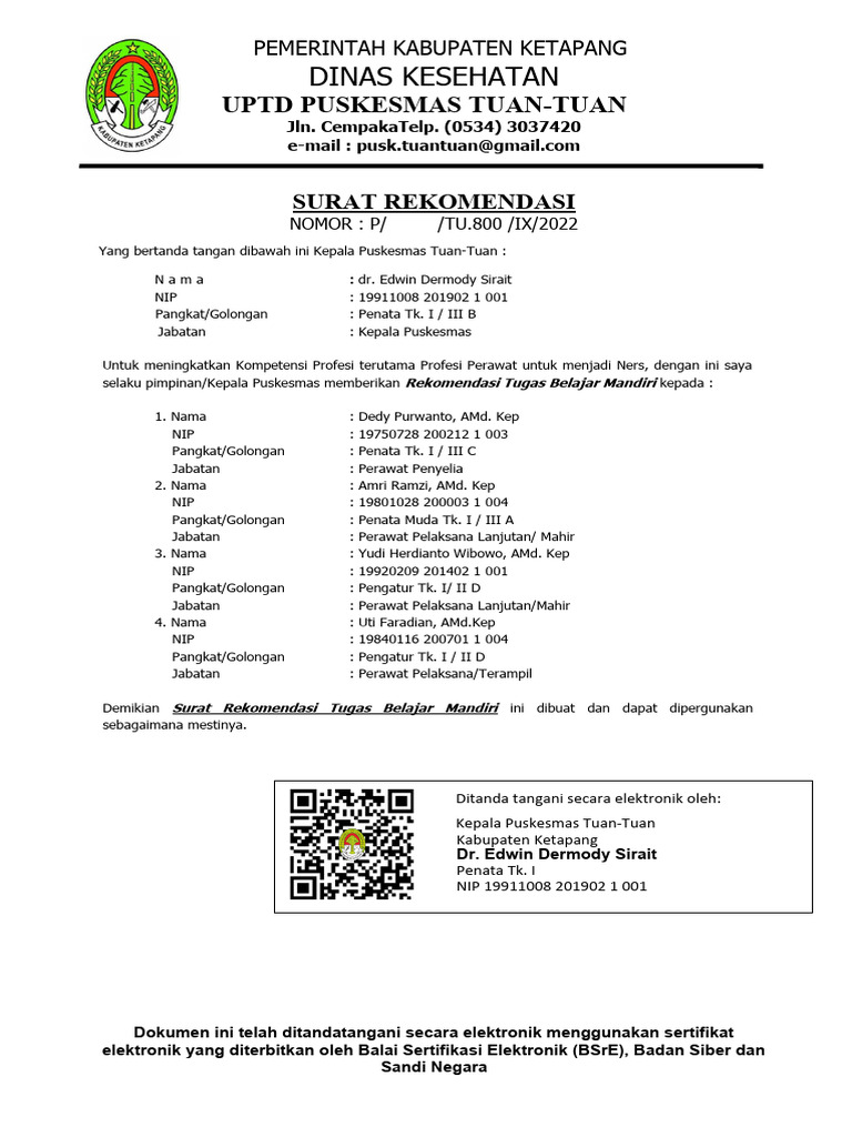 Contoh Tte | PDF | Hukum | Komputer