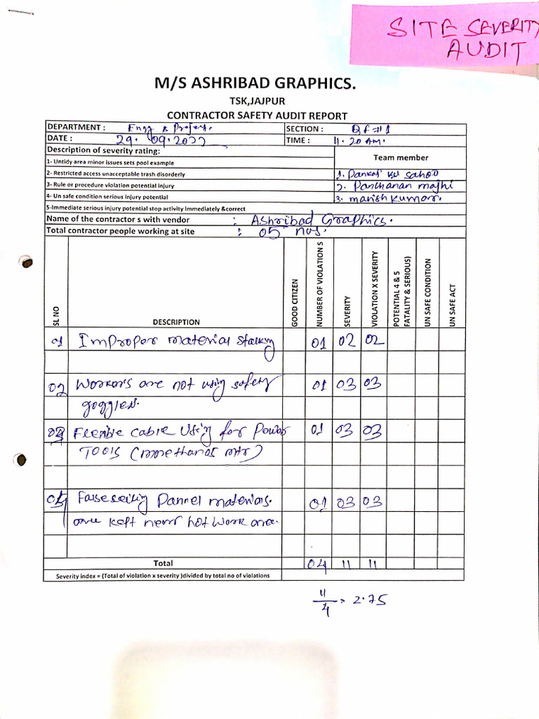 14-Site Severity Audit | PDF