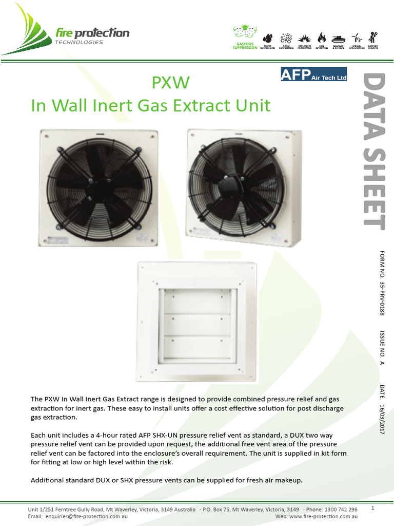 35-PRV-0188 - PXW in Wall Inert Gas Extract Unit | PDF