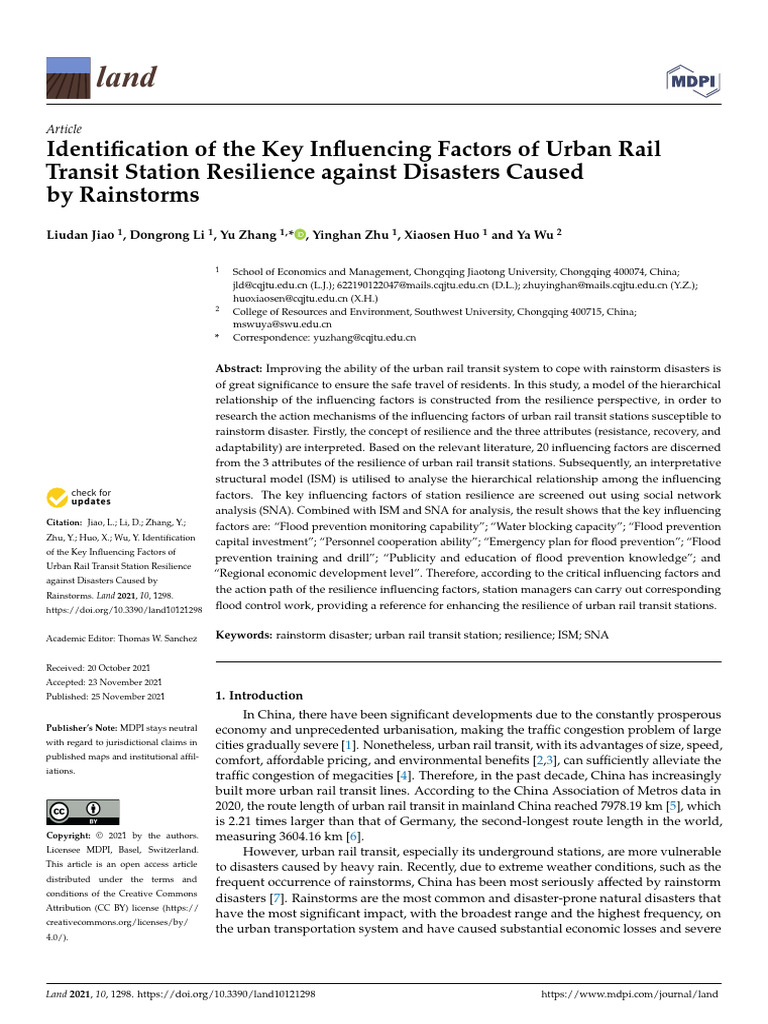 Identification of The Key Influencing Factors of U | PDF | Ecological ...