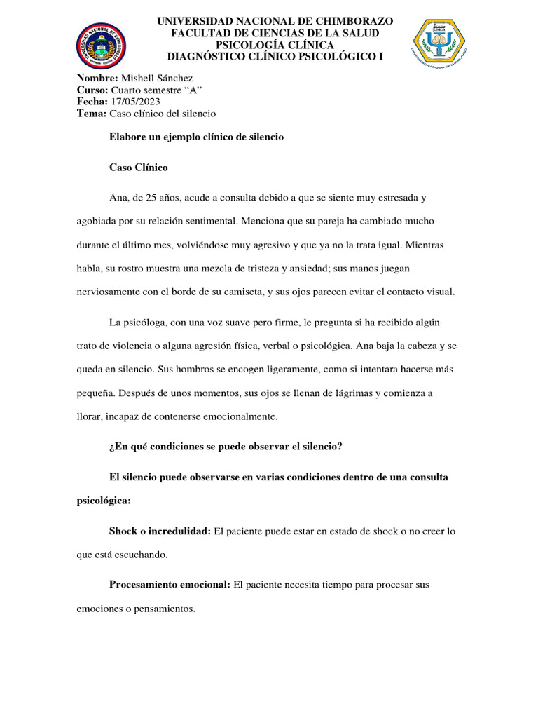 Caso Clinico y Experimento | PDF | Las emociones | Temor