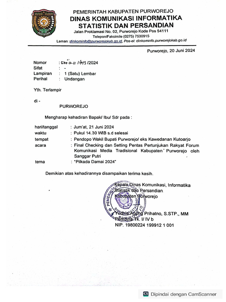 Undangan Final Cheking | PDF