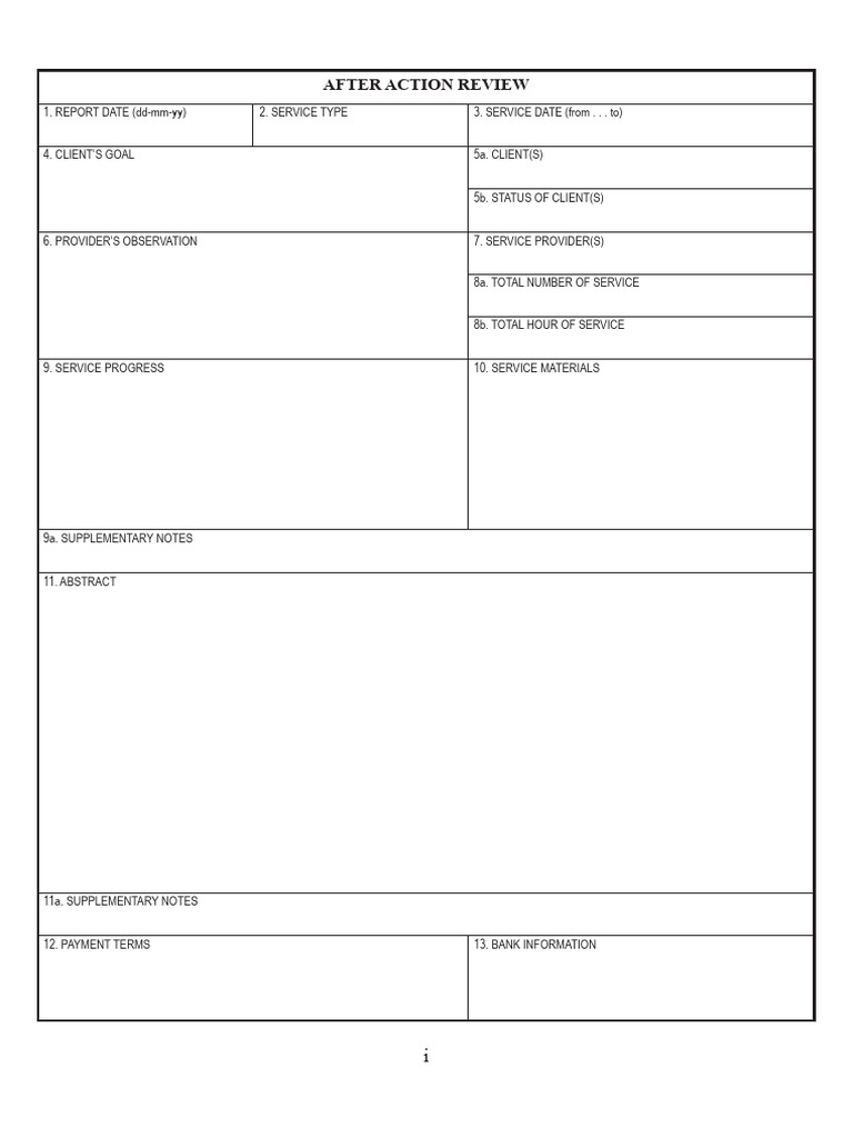 0 AAR Template 09 en | PDF