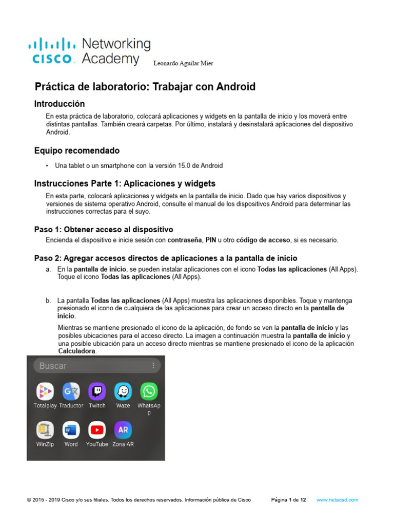 12122-lab-working-with-android (1) | Descargar gratis PDF | Android ...