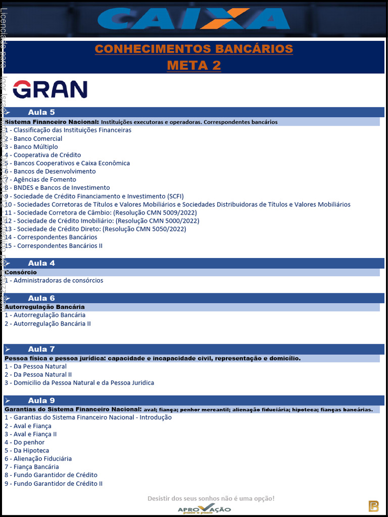 Detalhamento CB m2 | PDF | Crédito | Finanças e Administração de Capital