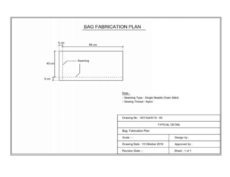 Bag Fabrication Plan | PDF