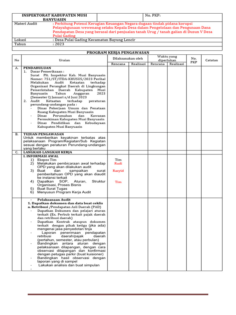 PKA Audit Ketaatan Edit | PDF