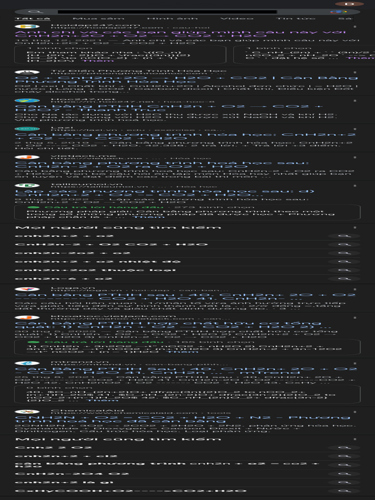 Cnh2n+2o + Co2 - Tìm Trên Google | PDF