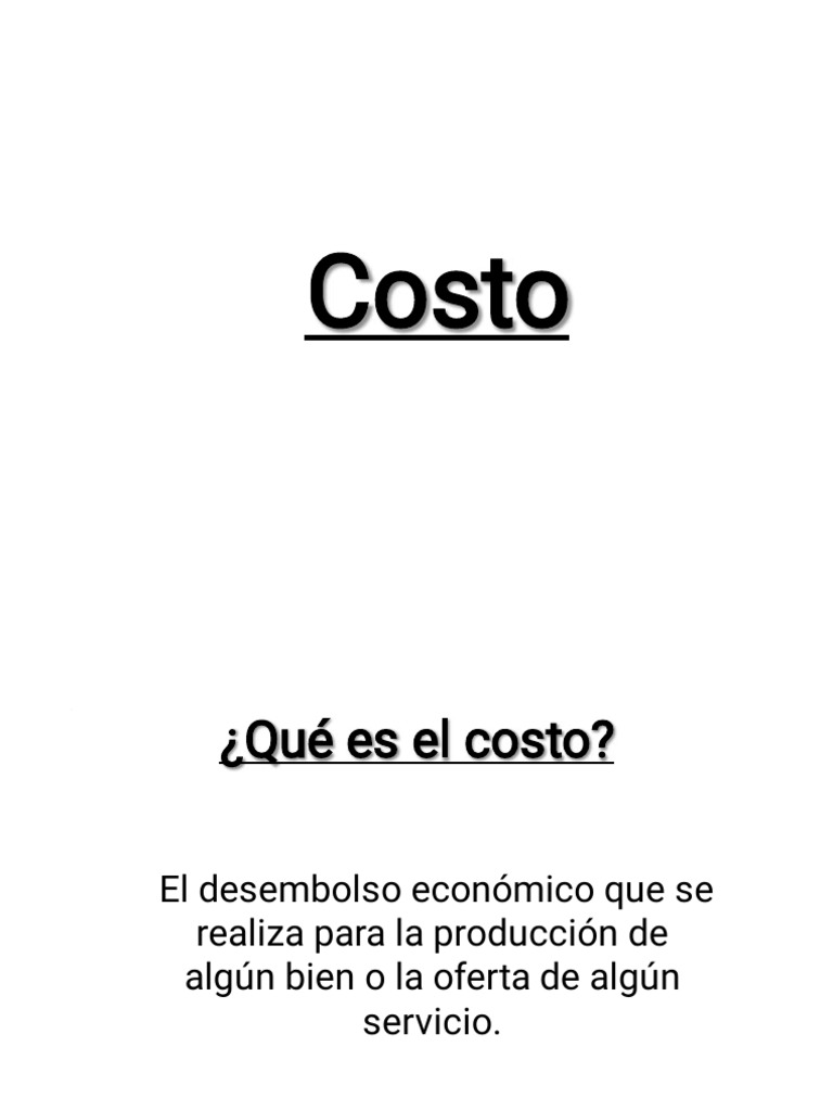 Qué Es El Costo | PDF | Costo | Business