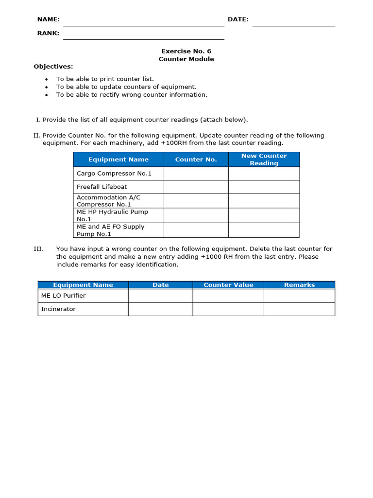 Counter Module Update and Management Guide | PDF