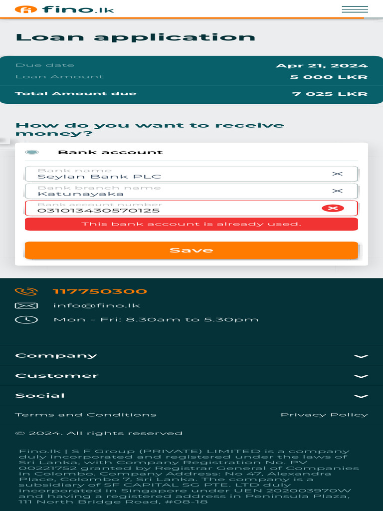 Online Loan Sri Lanka Lowest Interest Rate Sri Lanka Fino - LK | PDF