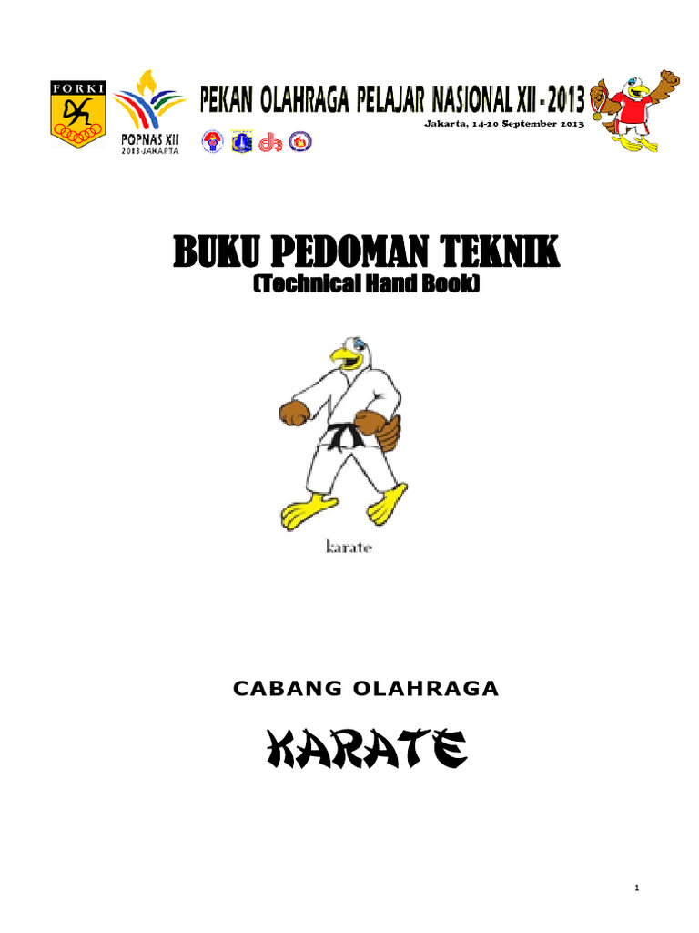 Pedoman Pertandingan Karate POPNAS XII | PDF